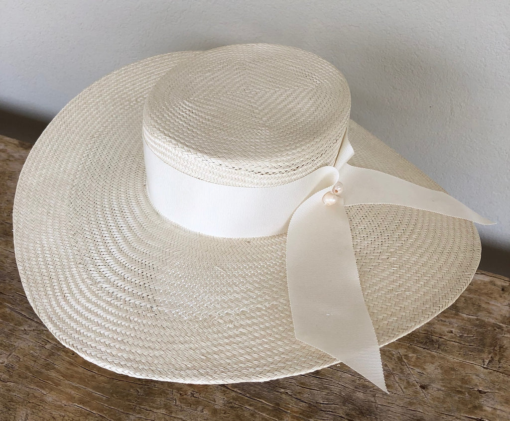Ivory Boater – Penelope Haddrill Hats